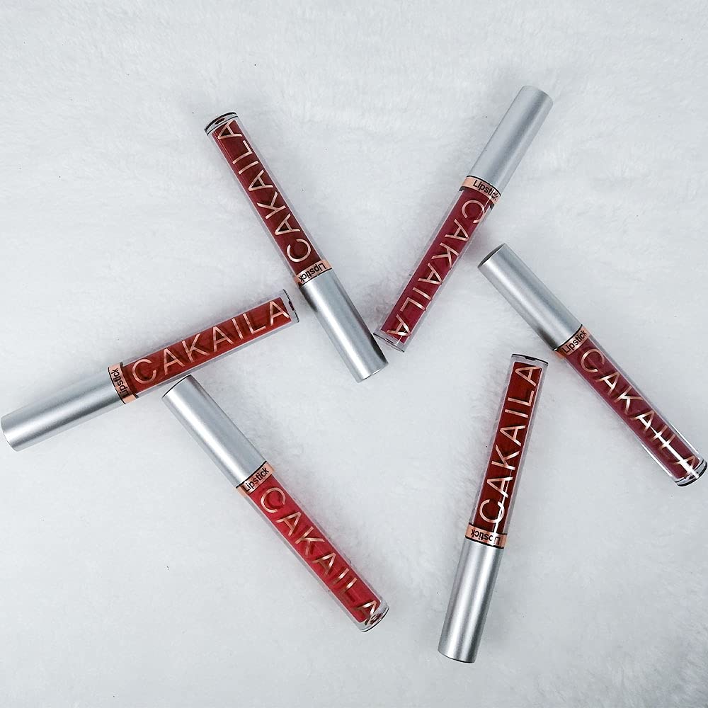 KARNAR 6 Pcs Lipstick Matte Liquid Lipstick Lipgloss Set for Women labiales mate 24 horas originales matte larga duracion 24 Deep Red Original 24 Hours Lipstick Lip Stain Long Lasting Waterproof.