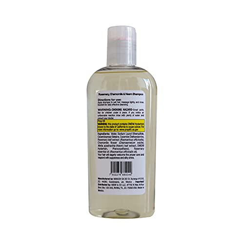 N NEEM NATURAL CARE | Pack of 3 Shampoo with Rosemary, Chamomile & Neem 8.45 oz