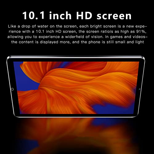 10.1-inch Tablet Computer 10 Core Android Ultra-Thin High-Definition Screen Learning Game Video Office 3800mah Battery Tablet Supports Double Sim Communication Function (Black)