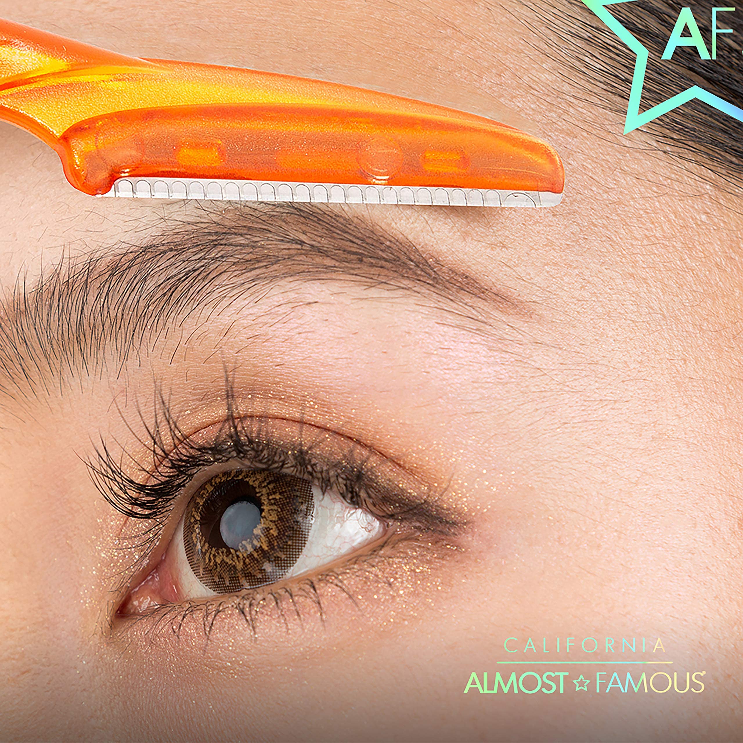 Almost Famous Face Exfoliator Beauty Razors For Face Hair Removal for Women, Orange (Pack of 6)
