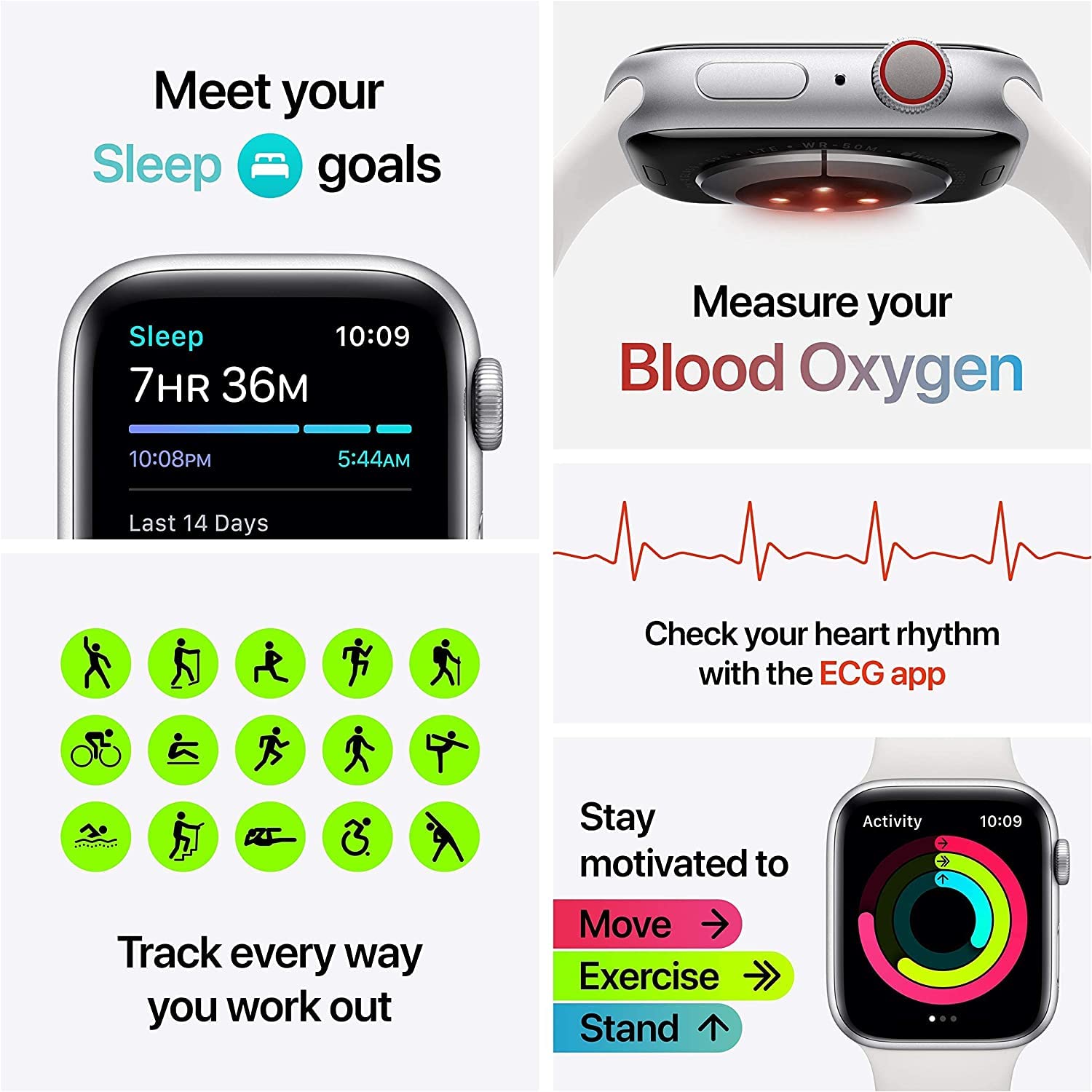 Apple Watch Series 6 (GPS + Cellular, 44mm) - Gold Aluminum Case with Pink Sport Band (Renewed)