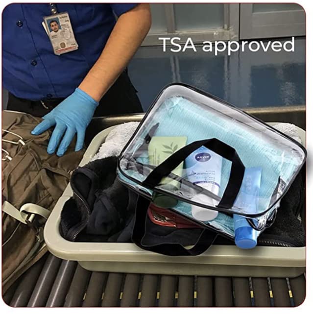 5-Star Compatible Inkjet Cartridge 3 Pc Premium TSA Approved Toiletry Bag Travel Set, Clear Cosmetic Bags with 3 Toiletry Bottles