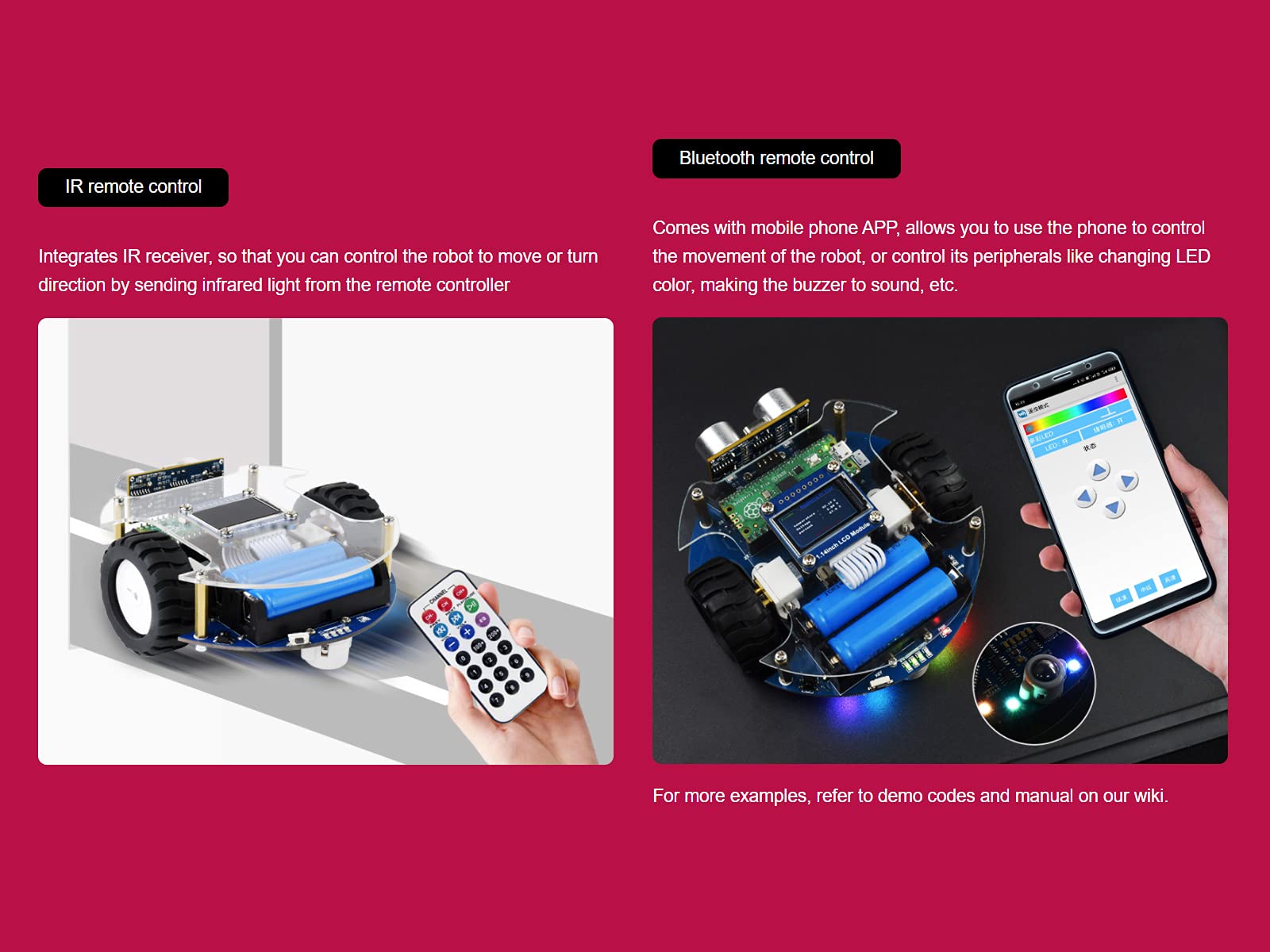 Waveshare PicoGo Mobile Robot - Raspberry Pi Pico Based, Self Driving, Remote Control, Unassembled