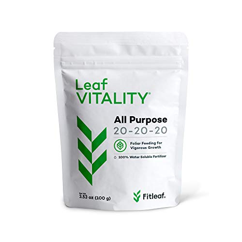 Fitleaf Leaf Vitality All Purpose 20-20-20 (3.52 oz) – Premium Foliar Feed Water Soluble Fertilizer to Spray for All Plants – Promotes Biomass Growth and Vibrant Leaf Color, Complete Plant Nutrition with Amino Acids (3.53 oz)