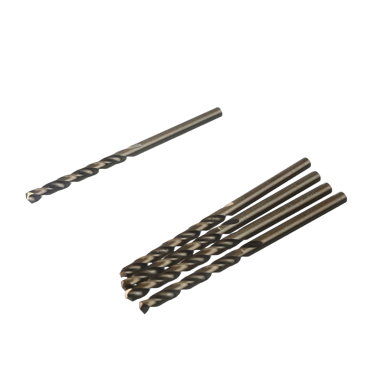 Auniwaig HSS M35 Straight Shank 3.3mm Dia Twist Drill Drilling Hole Bits for Steel Aluminum Alloy 5pcs