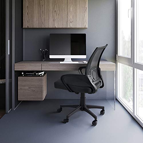 Furmax Office Chair Ergonomic Desk Chair Mesh Computer Chair, Mid Back Swivel Task Chair Executive Chair with Lumbar Support and Armrests (Black)