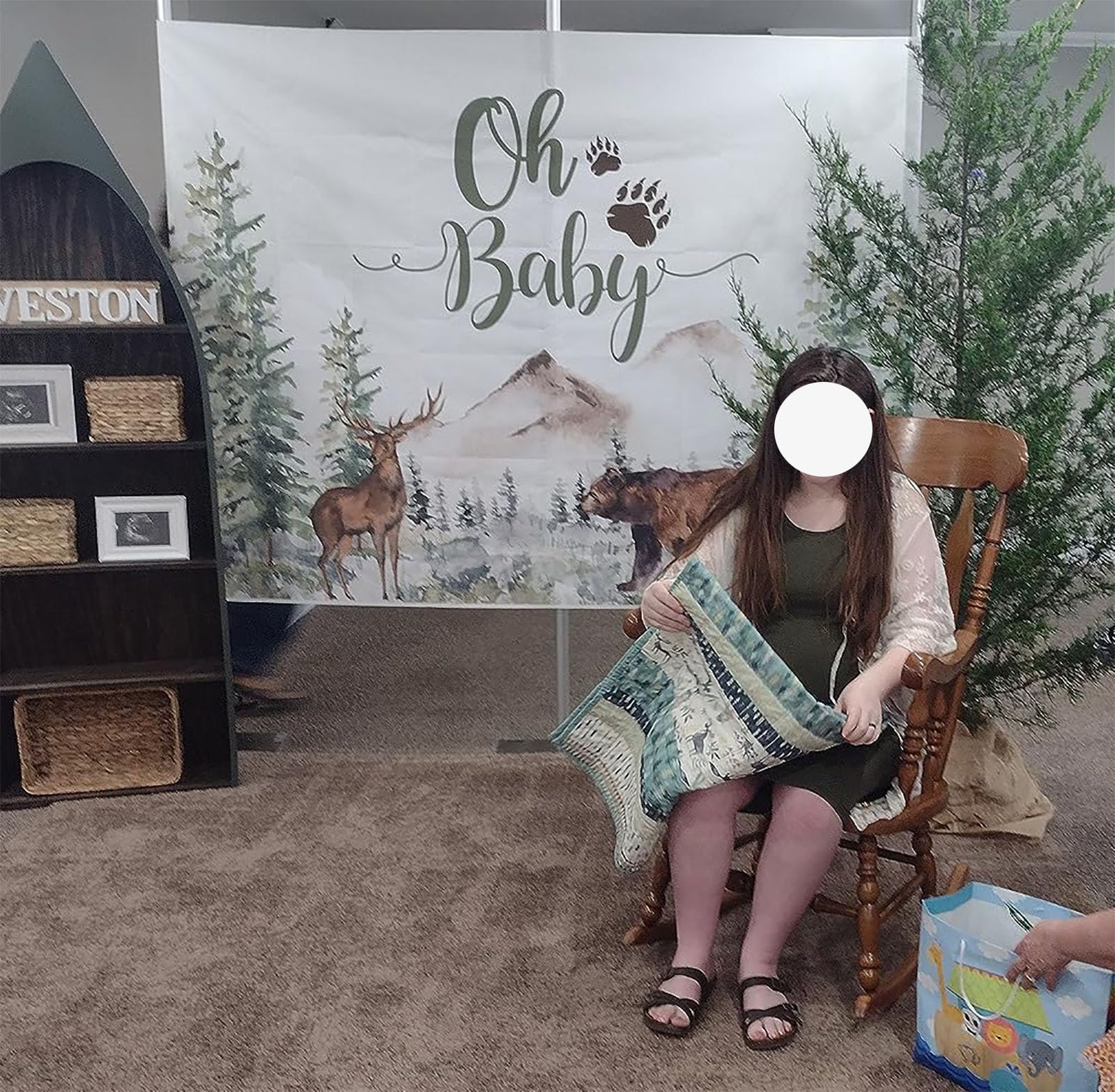 Avezano Let The Adventure Begin Backdrop Oh Baby Woodland Baby Shower Backdrop Boys Mountain Wilderness Adventure Baby Shower Decorations Background 7x5 ft