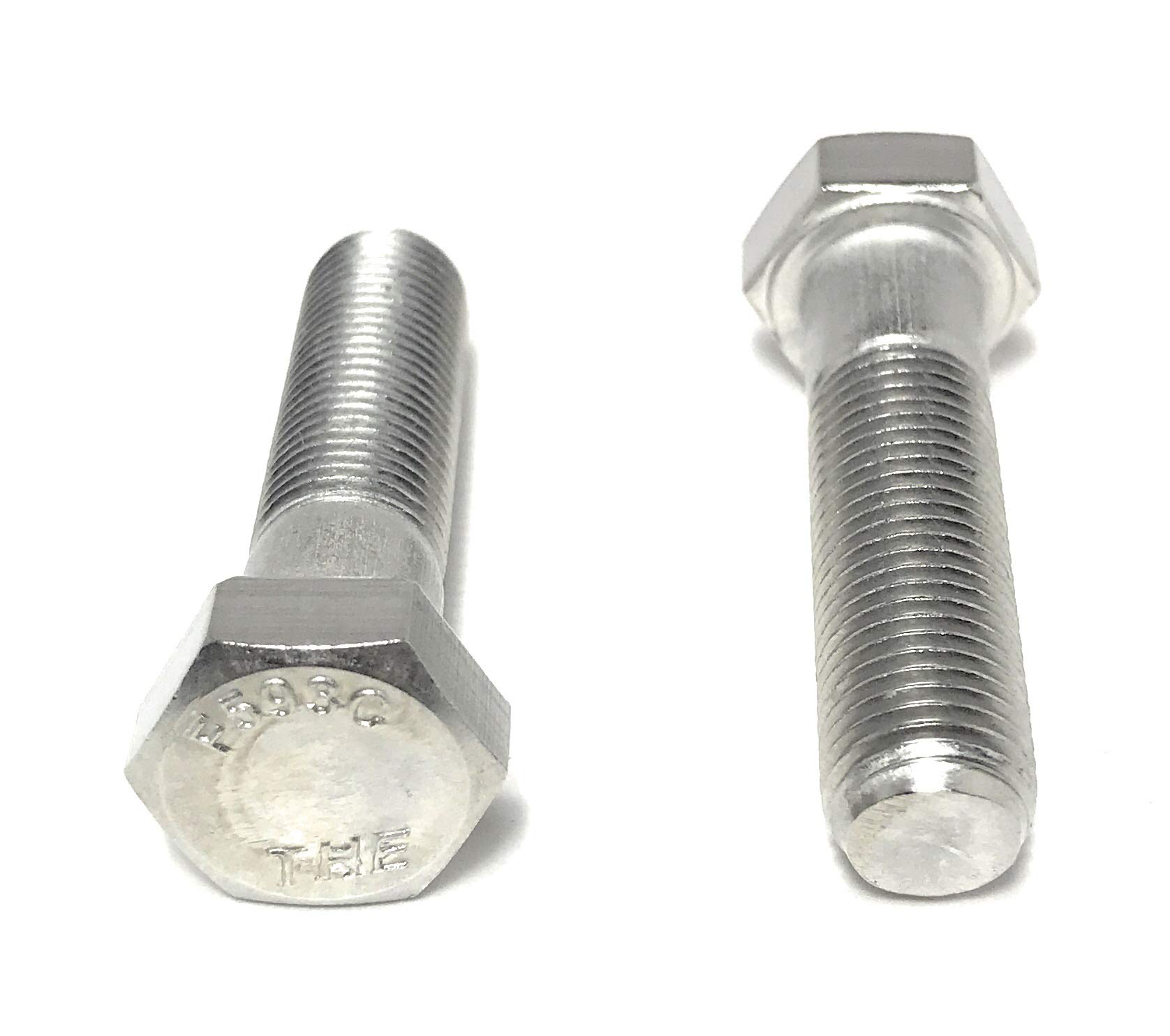 3/8-24x1-1/2 Stainless Steel Hex Cap Screws PT Hex Bolts 18-8 (UNF) FINE Thread (10 pcs)