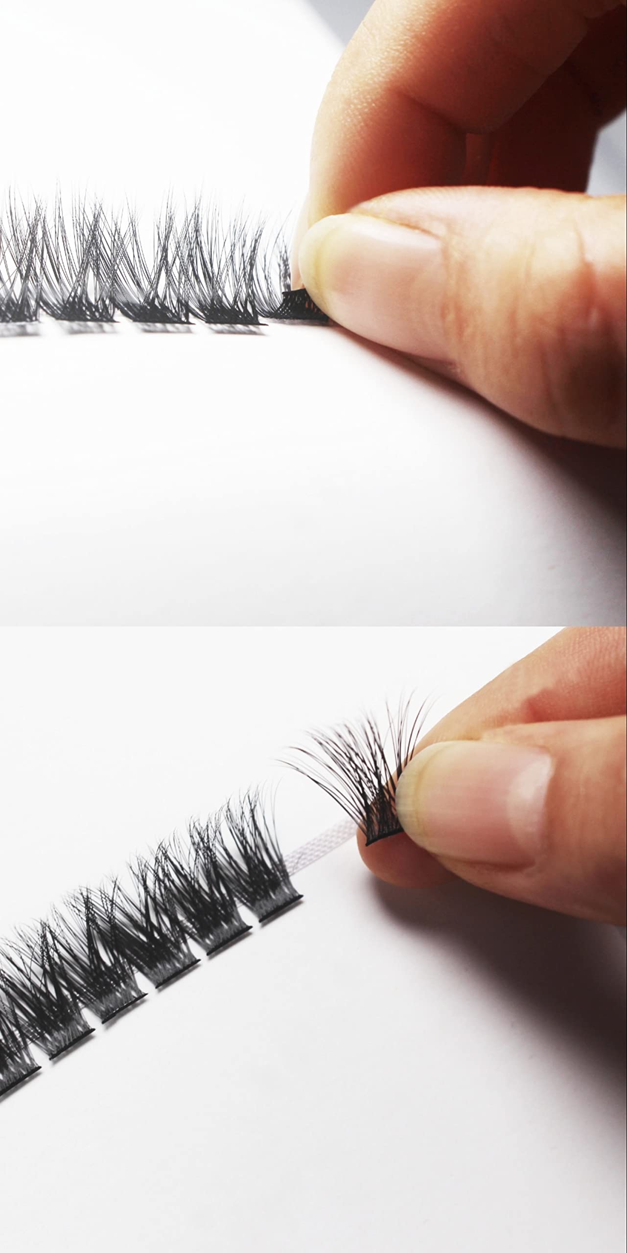 10Rows Mixed 10-12-14-16mm/8-10-12-14mm Individual False Eyelashes D Curl Wide Stem Dramatic Black Makeup Cluster Eyelashes Natural Volume Eye Lashes Extensions (8-10-12-14mm mixed)