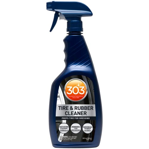 303 Tire and Rubber Cleaner - Preps Tires for Dressing - Fast Acting Foaming Formula - Removes Tire Browning - Safe for All Rubber and Vinyl, 32 fl. oz. (30579CSR)