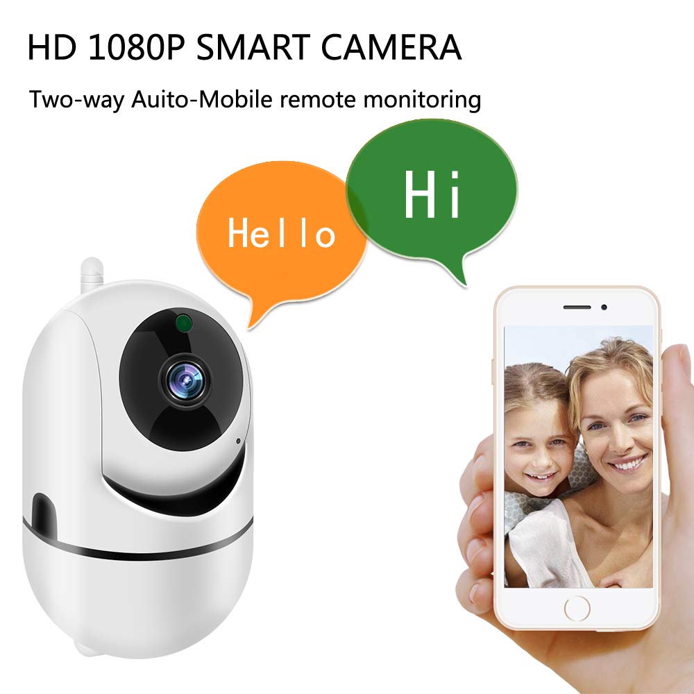 AOLANS Security Cameras Wireless Indoor camaras de seguridad Cameras for Home Security Baby Monitor 360 Degrees Cam for Dimmable/Pet/Nanny cam with Support 64G or Cloud Storage Two Way Audio 2.4Ghz