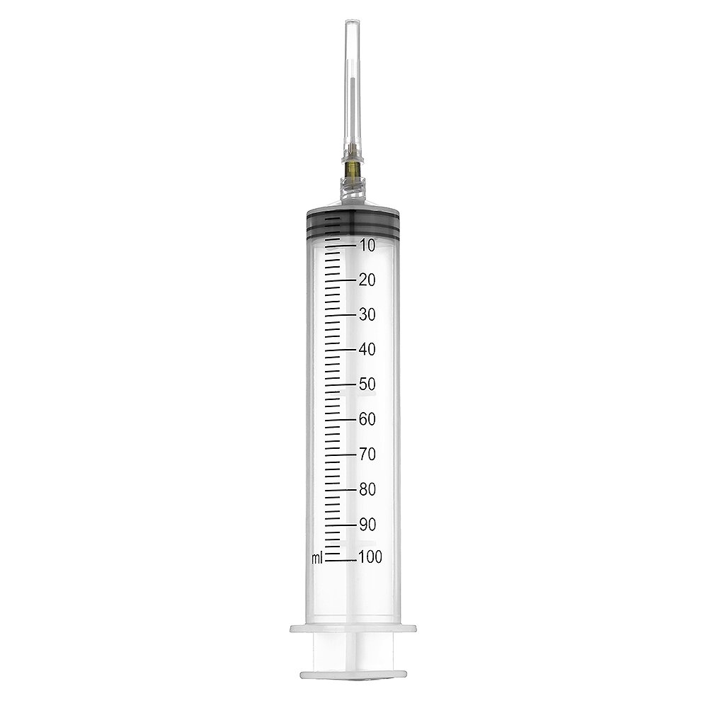 6 Pack 100ml Syringes with 14G 4.0" 3.0'' 2.0" Blunt Tip Needles and Storage Caps(Luer Lock), Plastic Reusable Syringe for Glue Applicator, Oil Dispensing Multiple Uses