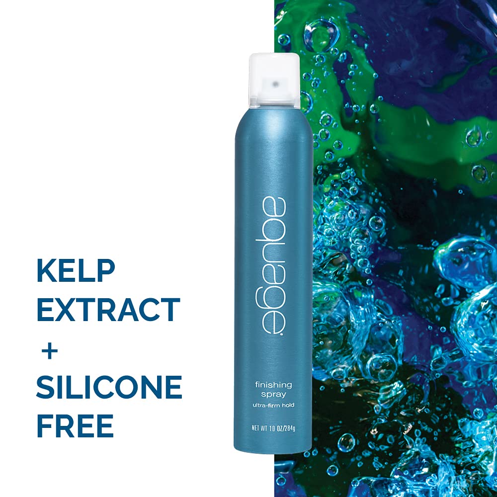 Aquage Finishing Spray LVOC, Fast-Drying, Fine-Mist Hairspray for Firm Hold, and a Humidity Resistant Lasting Style, 12.5 oz. - Packaging May Vary