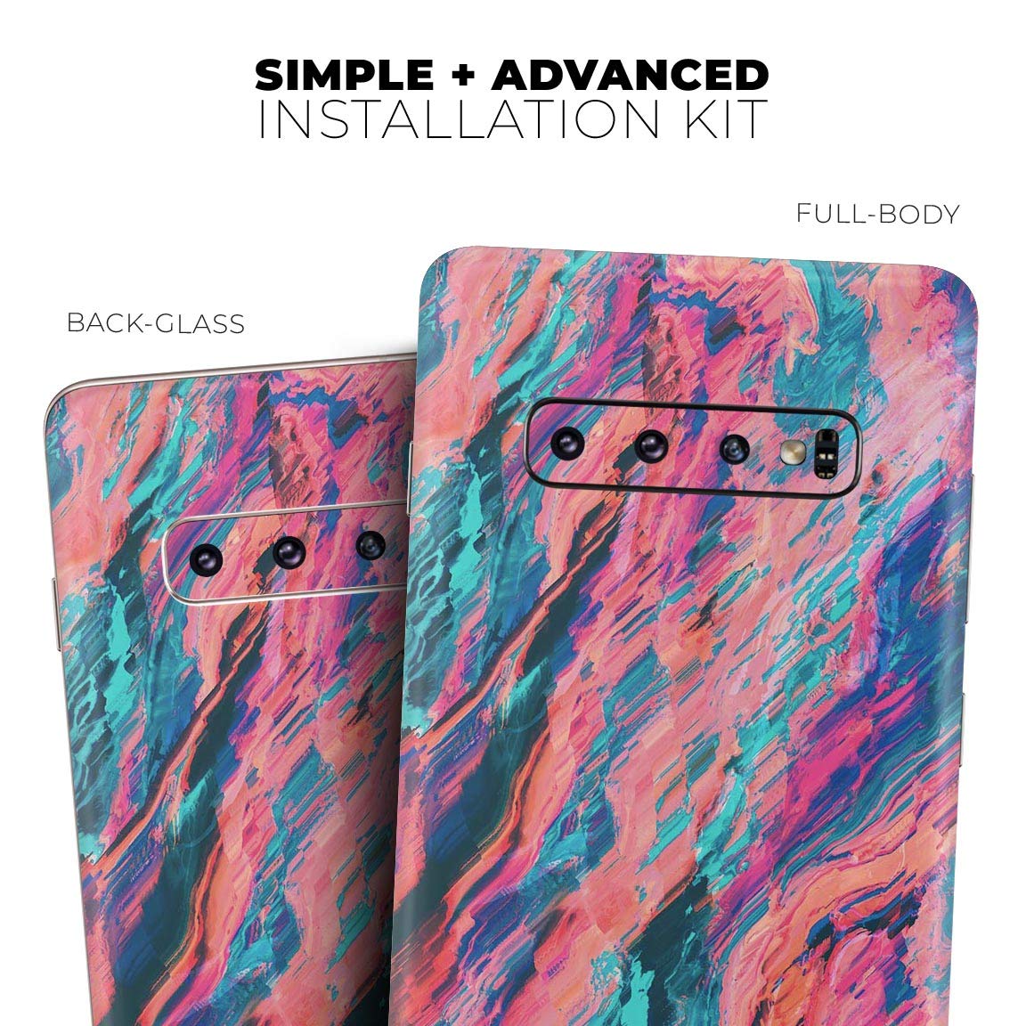 DesignSkinz Liquid Abstract Paint Remix V17 Protective Vinyl Decal Wrap Skin Cover Compatible with The Samsung Galaxy S20 (Screen Trim & Back Glass Skin)