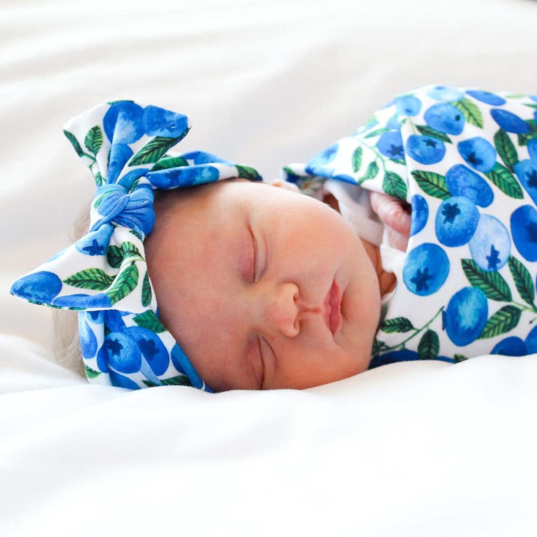 CHUNGEL 3 Pack Receiving Blanket with Headbands Newborn Baby Swaddle Blankets Beanie Hat Headband Sets, Swaddle Sack, Receiving Blankets Infant Baby Gifts