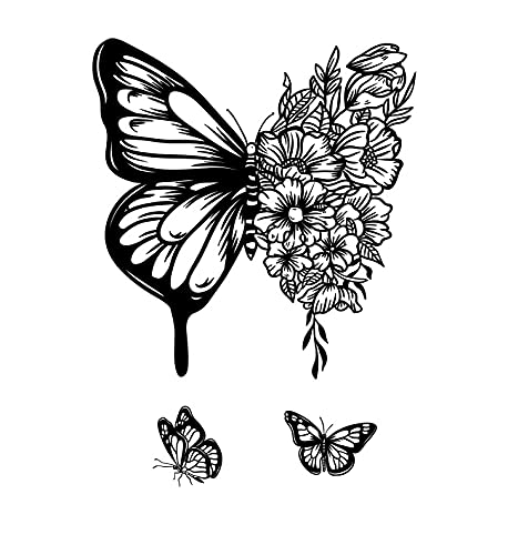 5X2Y Tattoo Tech, Long Lasting Temporary Tattoos, Last 1-2 Weeks, Waterproof, Semi Permanent Tattoo, Realistic look, No Adhesive, No reflection (Butterfly)