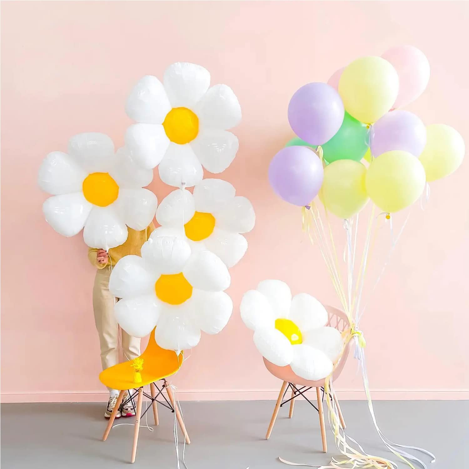 10 Pcs Daisy Balloons,