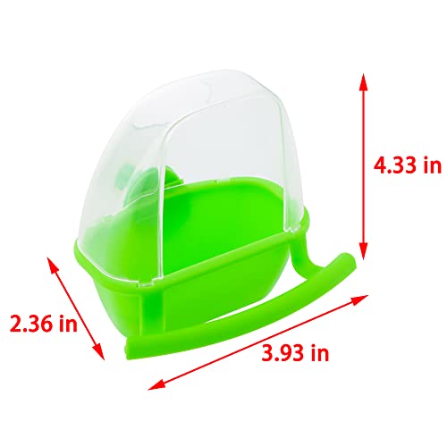 3 Pcs Small Bird Slot Feeder No Mess Cage Hanging Feeder Cup Plastic Food Feeding Box for Parakeet Budgies Cockatiel Lovebird Small Birds