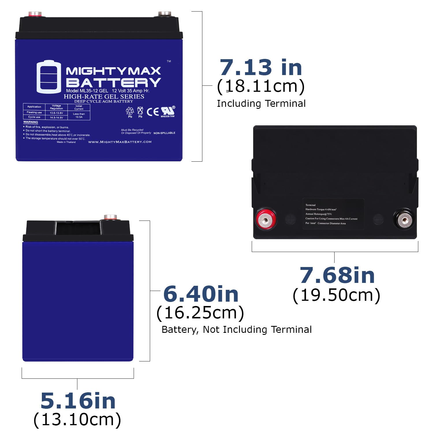 Mighty Max Battery 12V 35AH Gel Replacement Battery for MK MU-1 SLD G - 2 Pack