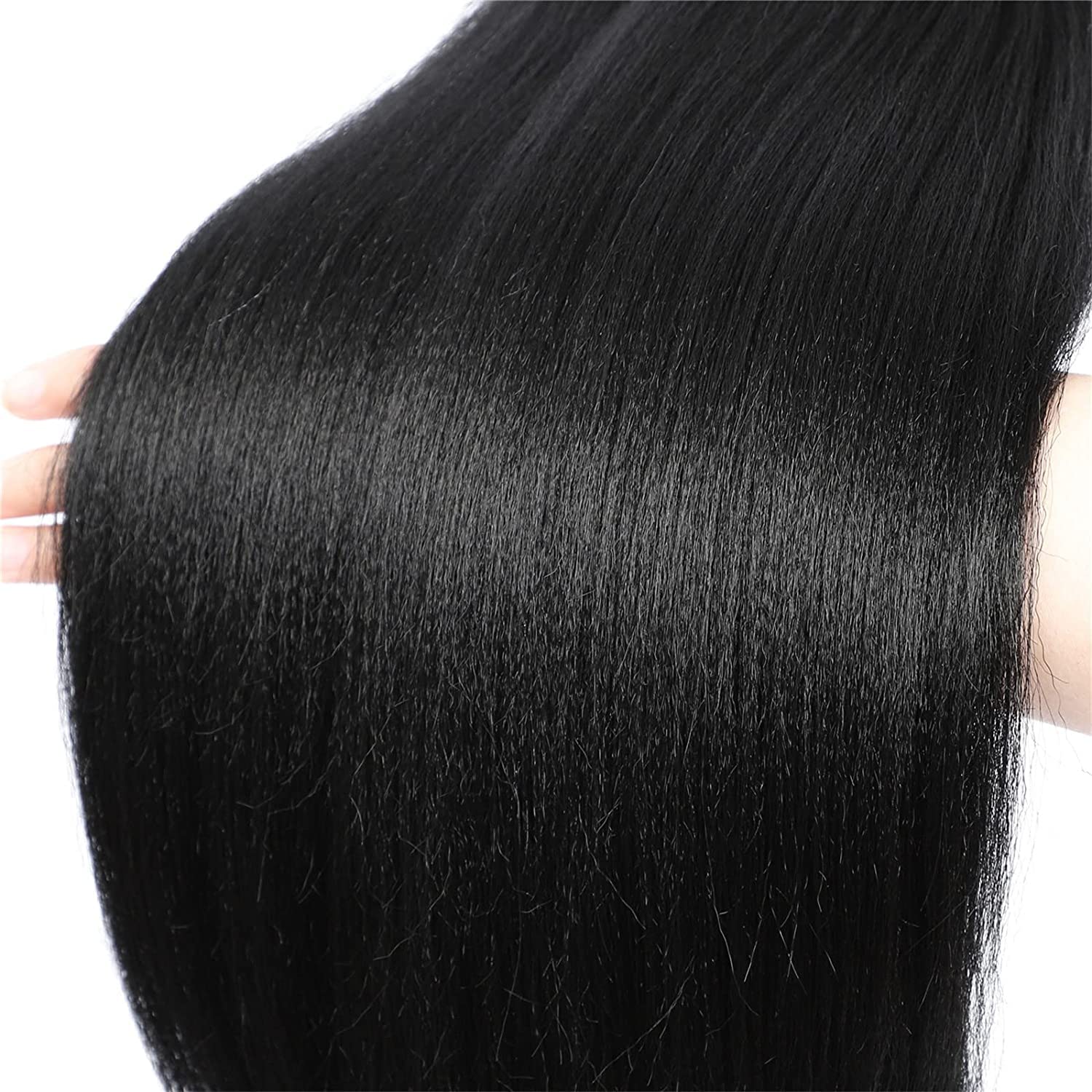 RUN SHUI Pre-stretched Braiding Hair, Synthetic Fiber Braid Hair Extensions, Ombre Braiding Hair Pre stretched, Crochet Twist Braid (24''-8packs, 1b)…