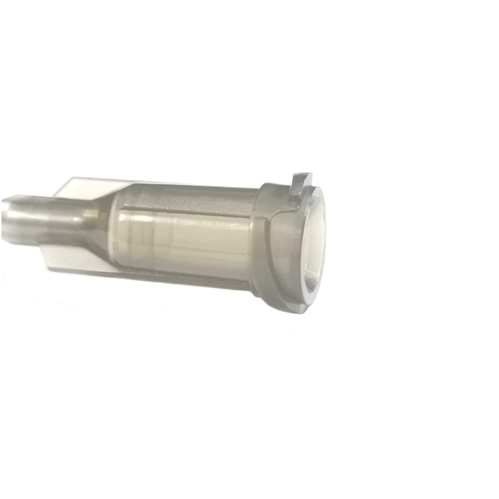 20 Pack - 16 Ga 1/2 Inch Blunt Tip Dispensing Needle with Luer Lock,Gray