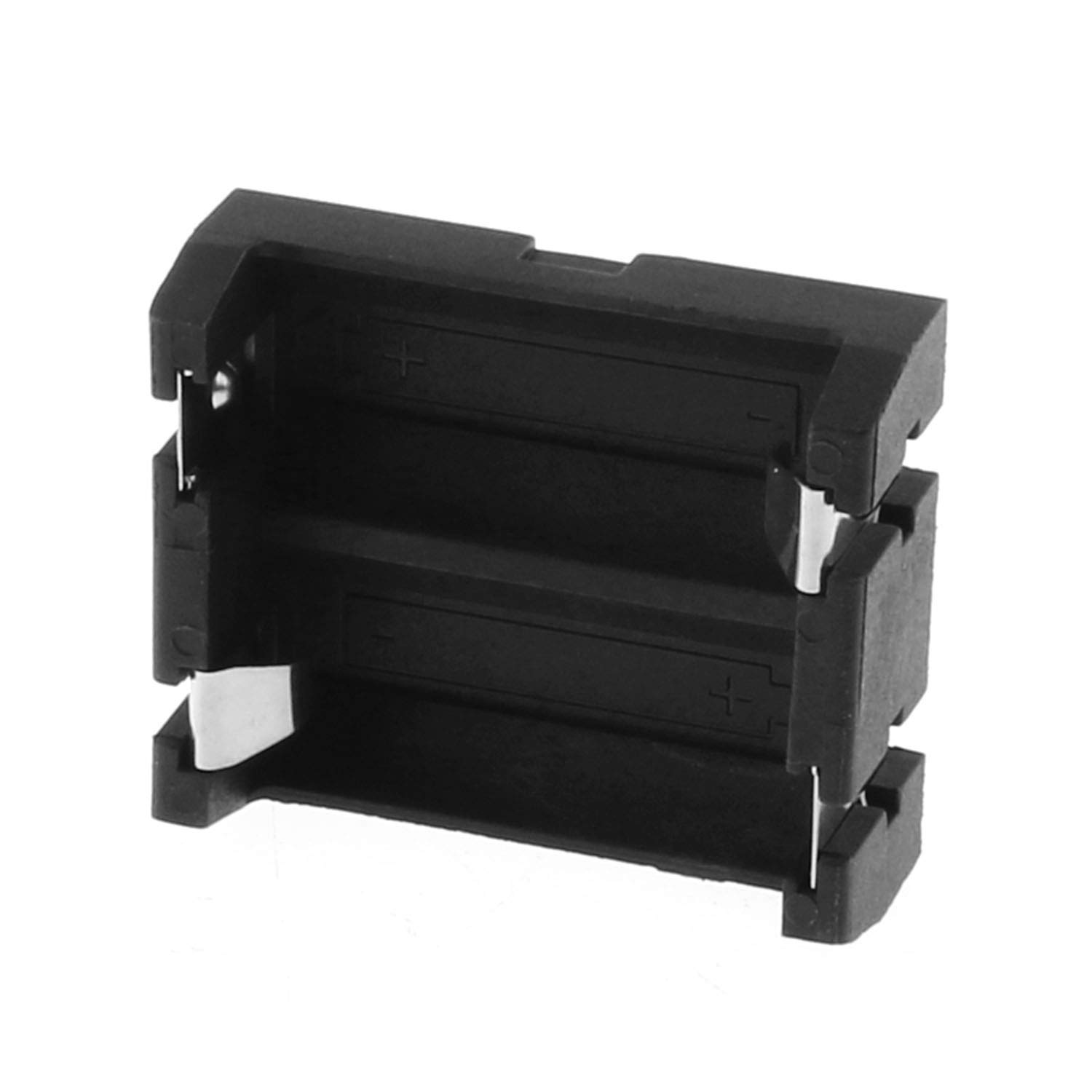 DGZZI DIY 2-Slot CR123A/16340 Battery Storage Box Holder Case with Pin Battery Clip