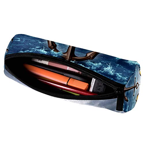 Butterflies Lifting The Burden Anchor Pencil Bag Pen Case Stationary Case Pencil Pouch Desk Organizer Makeup Cosmetic Bag for School Office