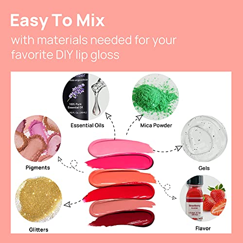 Clear Lip Gloss Base for DIY Lip Gloss Kit - 16.93oz Versagel w/ Olive Oil & Vitamin E for Smooth, Hydrated, Moisturized Lips - Fragrance-Free, Safe for Sensitive Skin - Small Business DIY Supplies