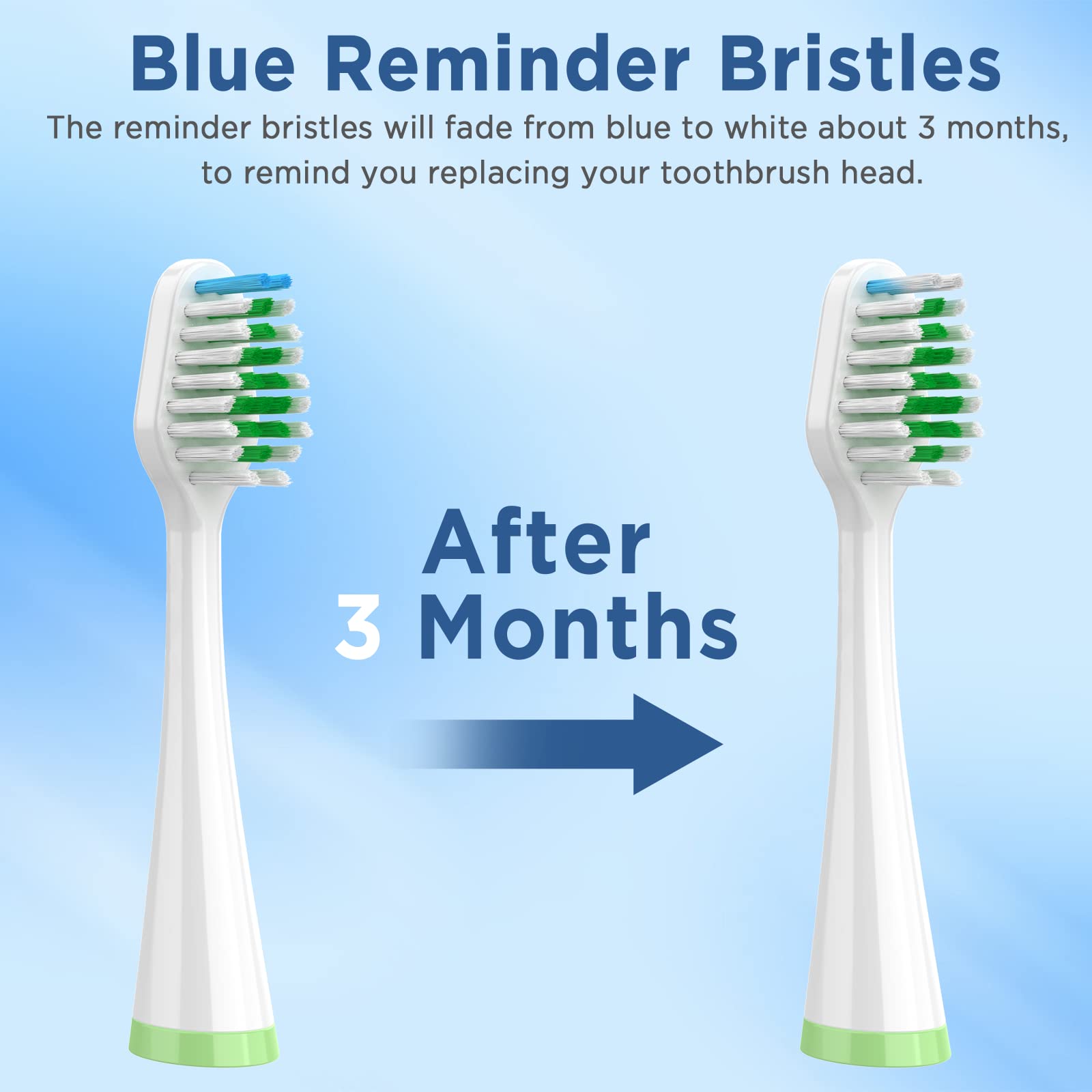 Replacement Brush Heads for Smile Bright Platinum Sonic Electric Toothbrush, Soft Bristles, 5-Pack, with Covers