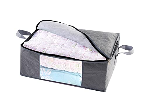 ABO Gear G01 Bins Bags Closet Organizers Sweater Clothes Storage Containers, 3pc Pack, Gray, 3 Count