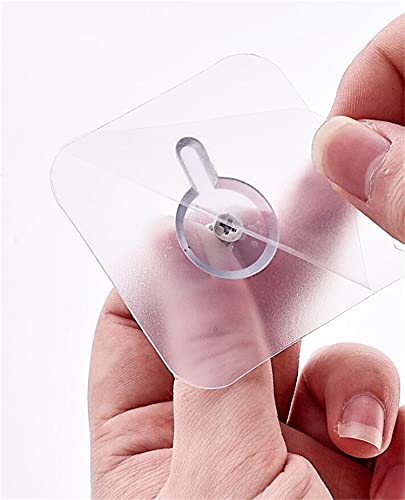 KK5 Adhesive Hanging Nails Wall Hook Hanger - 8mm 20/Pack Non-Trace No-Drilling Transparent Adhesive Ceiling Hooks | Heavy Duty Seamless Nail Free Screws for Kitchen Bathroom Storage Room
