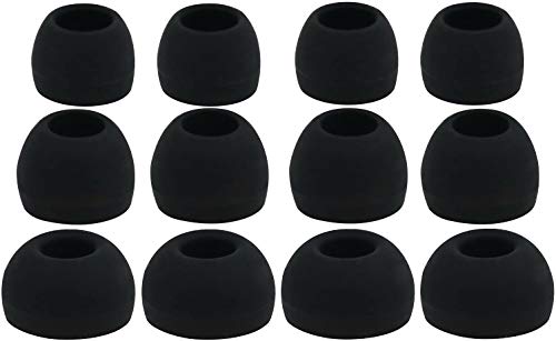 12pcs (ALL-B) 4S / 4M / 4L Replacement Ear Adapters Earbuds Ear Tips Set Compatible with Sol Republic AMPS, AMPS HD, Jax, Shadow and Relays Sport Wireless In-Ear Earphones