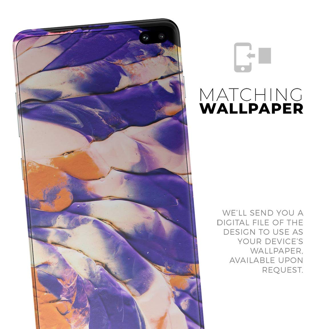 DesignSkinz Liquid Abstract Paint V13 Protective Vinyl Decal Wrap Skin Cover Compatible with The Samsung Galaxy S20 (Screen Trim & Back Glass Skin)