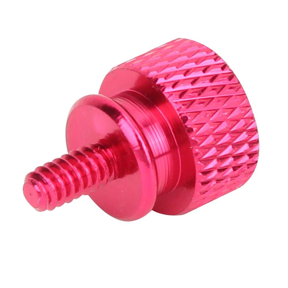 20 Pack Computer Case Thumbscrews, Fully Threaded 6-32 Teeth Knurled Thumb Screws, Aluminum Alloy Case Anodized Hand Fastener for Cover/Power Supply/PCI Slots/Hard Drives(pink)