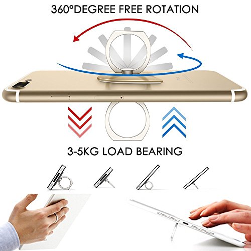 360 Rotation Cell Phone Ring Holder Stand,Finger Ring Grip with Car Mount Hooks for Smartphones and Tablets-Blooming Mandala Blue Large Scale