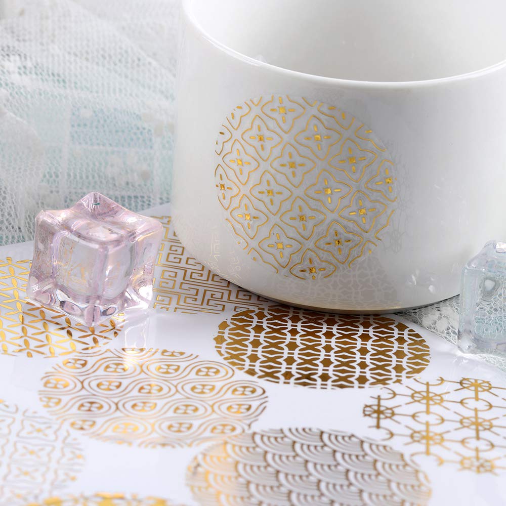 30 Sheets Decorative Gold Circle Envelope Seals Stickers Self-Adhesive Universal Sealing Stickers Gift Boxes Stickers Label Stickers