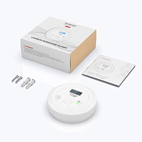 X-Sense Carbon Monoxide Detector Alarm, Replaceable Battery-Operated CO Alarm Detector with Digital Display, CO03B