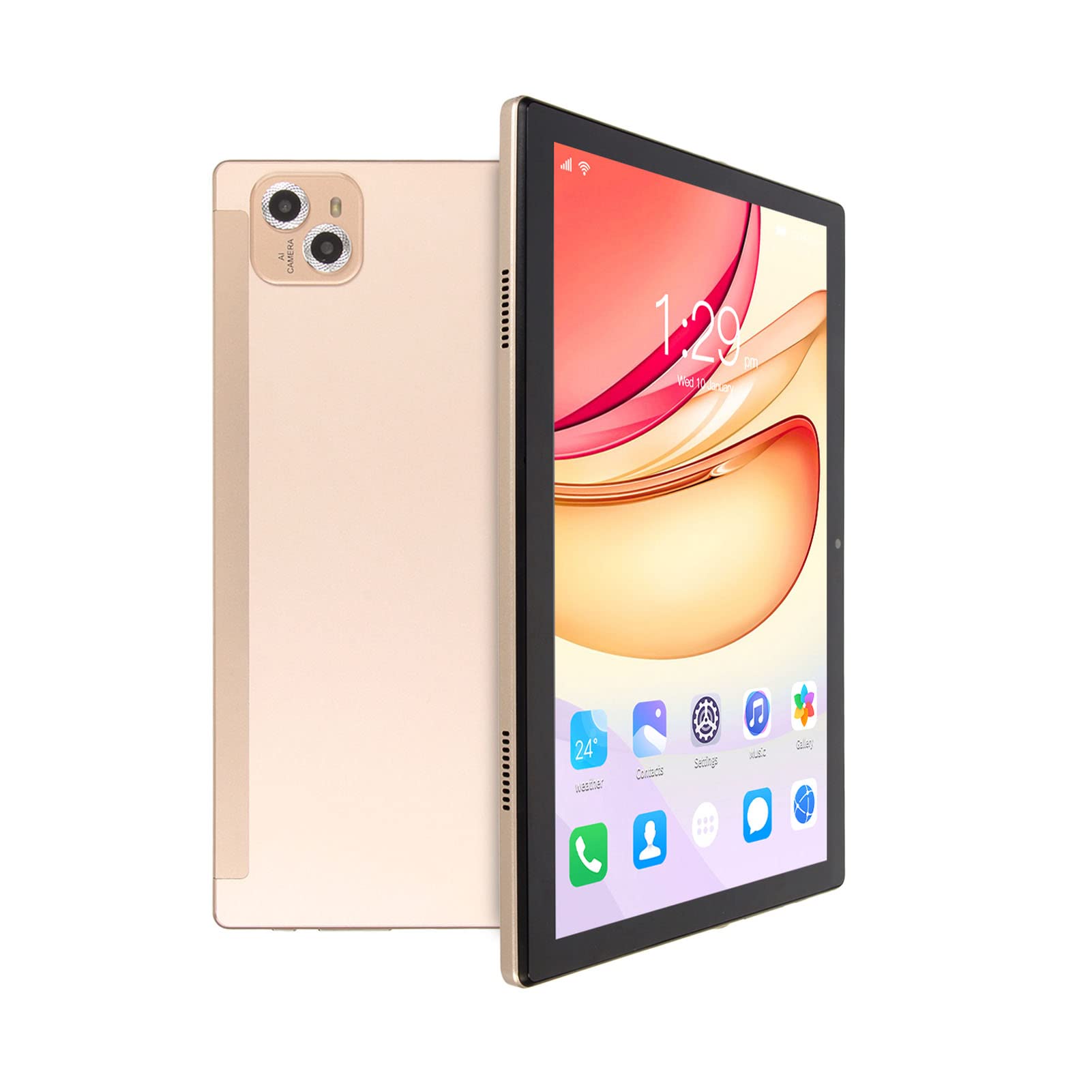 10.1Inch Tablet, for Android 10 Tablet with 6GB RAM 128GB ROM, Octa Core CPU, Dual Cameras and Speakers, 5G WiFi, Tablet PC for Work, Gaming (Gold)