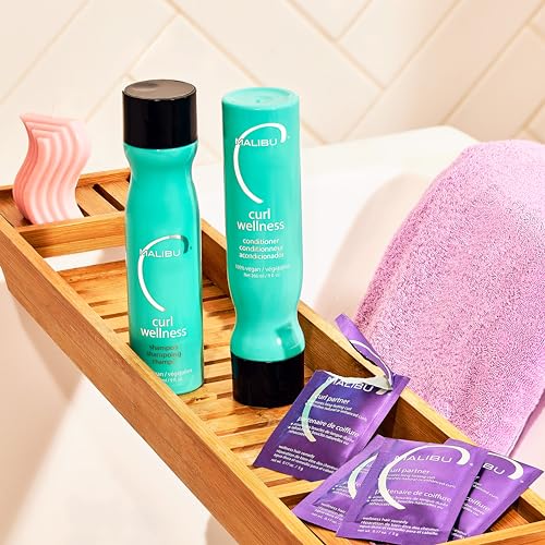 Malibu C Curl Wellness Conditioner (9 oz) - Moisturizing Conditioner for Textured Hair, Frizz Control - Curl Conditioner for Natural & Chemically Processed Curls