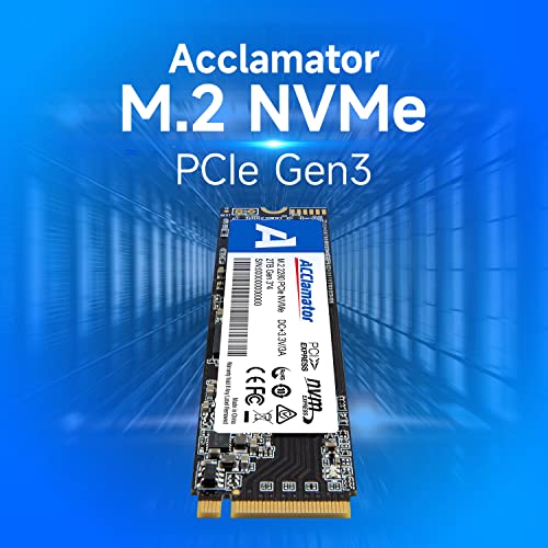 Acclamator 256GB NVMe SSD PCIe M.2 2280 Internal SSD, High Performance Solid State Drive for Laptop and Desktop Read Speed Up to 2000MB/s N20