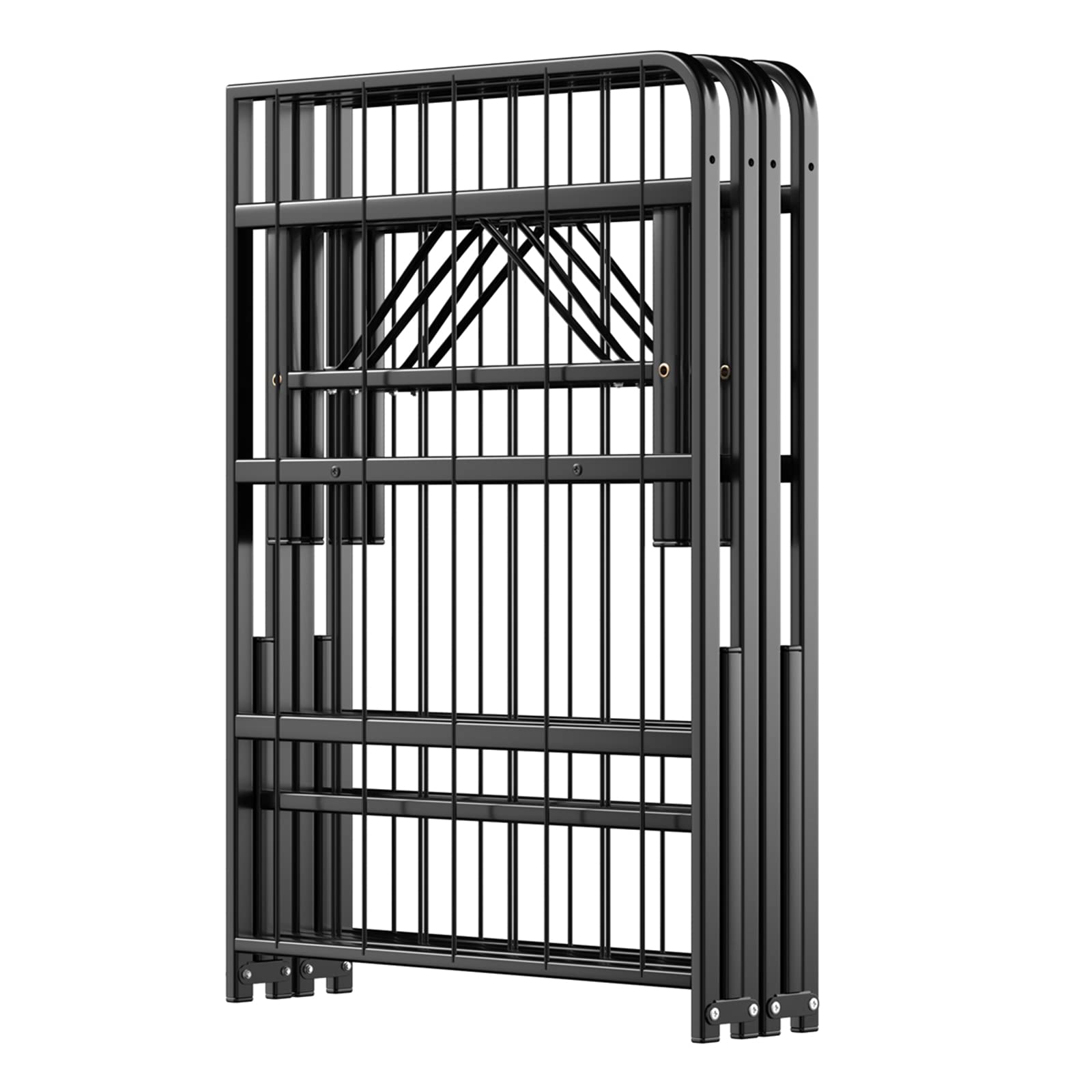 KOMFOTT 14 Inches Metal Platform Bed Frame Queen Size, Heavy Duty Foldable Mattress Foundation with Steel Slat Support, No Assembly Required, No Box Spring Needed, Folding Platform Bed Frame