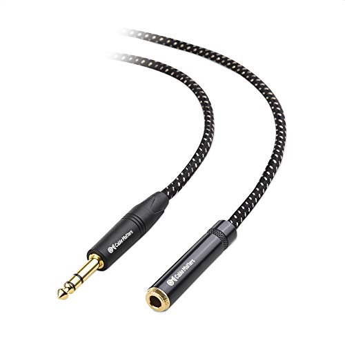 Cable Matters Braided 1/4 Inch Extension Cable 6 ft (1/4 TRS to 1/4 Inch Male to Female Cable)