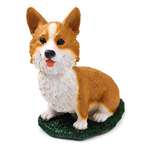 Animal Den Corgi Pembroke Dog Bobblehead Figure for Car Dash Desk Fun Accessory