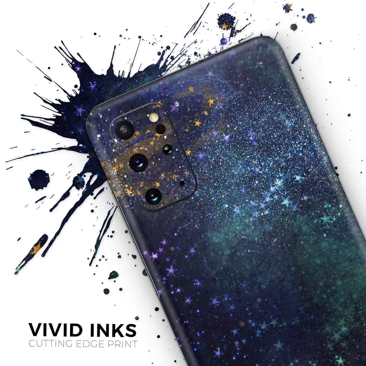 DesignSkinz Swirling Multicolor Star Explosion Protective Vinyl Decal Wrap Skin Cover Compatible with The Samsung Galaxy S20 (Screen Trim & Back Glass Skin)
