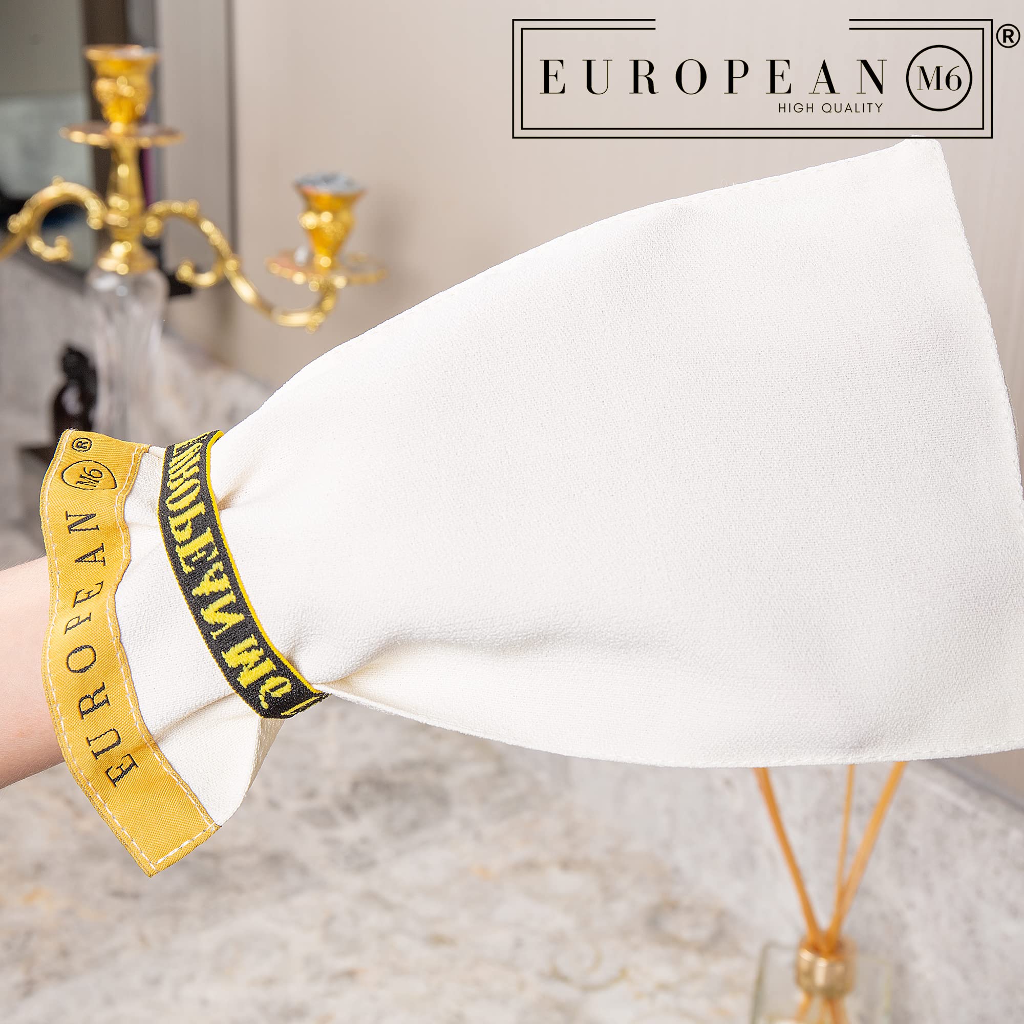 EUROPEAN M6 Niche Product, Deep Exfoliating Mitt Body Scrubber, Dead Skin Remover Treatment For Smooth Skin