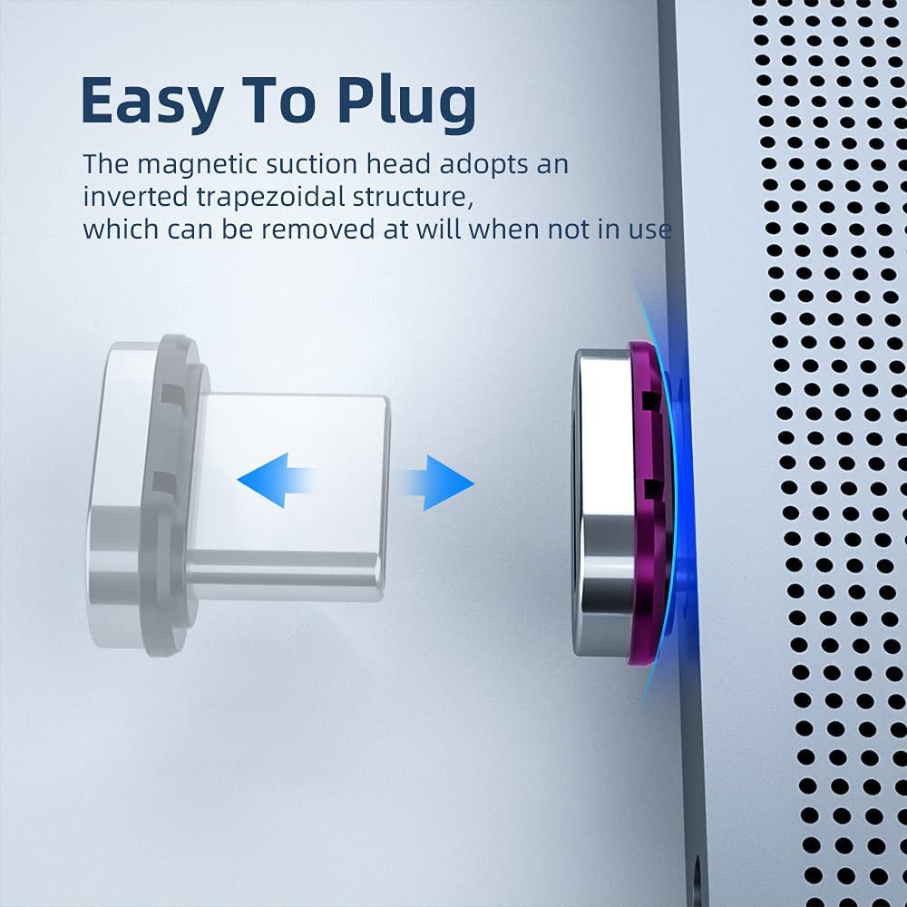 ESSAGER 2Pack USB C Magnetic Adapter 24Pins, Type C Magnetic Connector Support PD 100W USB3.1 Gen2x2 20Gbps Data Transfer 4K@60Hz Video Output