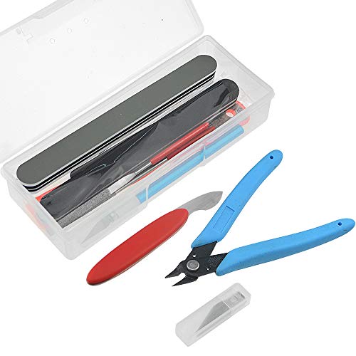 Bigstone 19 PCS Gundam Model Tools Kit Hobby Building Tools Set for Cars, Airplanes, Buildings, Gundam, Robots Models Building Repairing and Fixing ext.