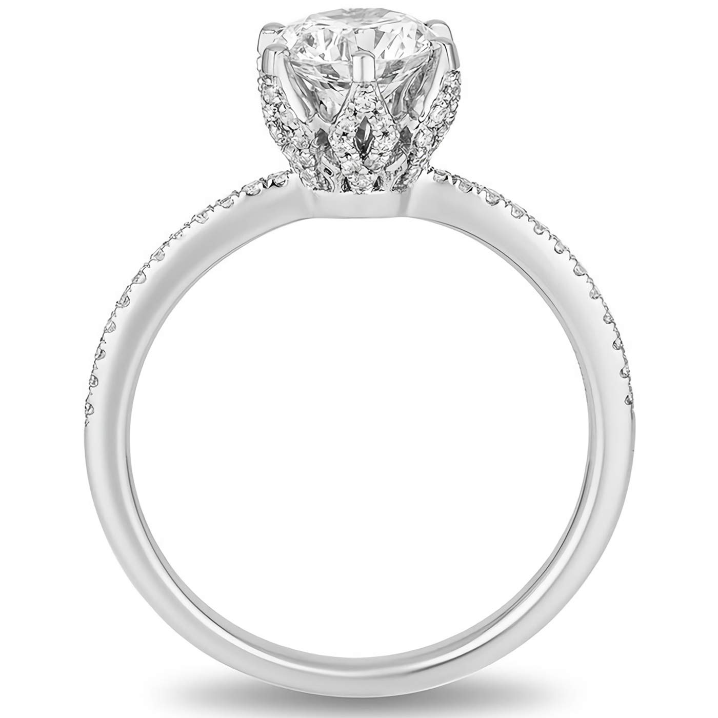 1-1/5 Carat (ctw) Bridal Set Moissanite Engagement Rings for women Platinum Plated Silver Ring Moissanite Rings (31)