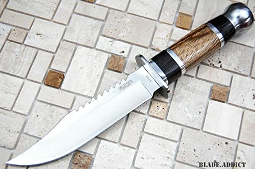 10.5" Stainless Steel Survival Skinning Hunting Knife Wood Camping Skinner