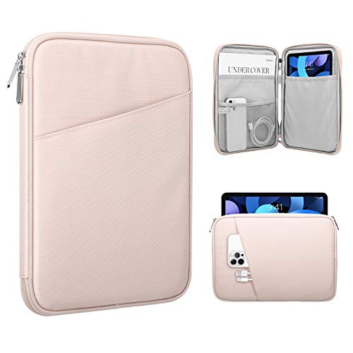 TiMOVO 9-11" Tablet Sleeve for iPad 10th Gen. 10.9", iPad 9th/8th/7th Gen. 10.2", iPad Air 11/Air 5th/4th Gen. 10.9",Galaxy Tab A9+/A9 Plus 11", Protective Bag with Pocket, Pink
